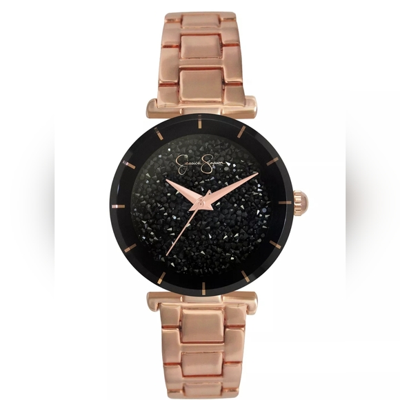 Jessica Simpson | Accessories | Womens Crushed Crystal Rose Gold Tone ...
